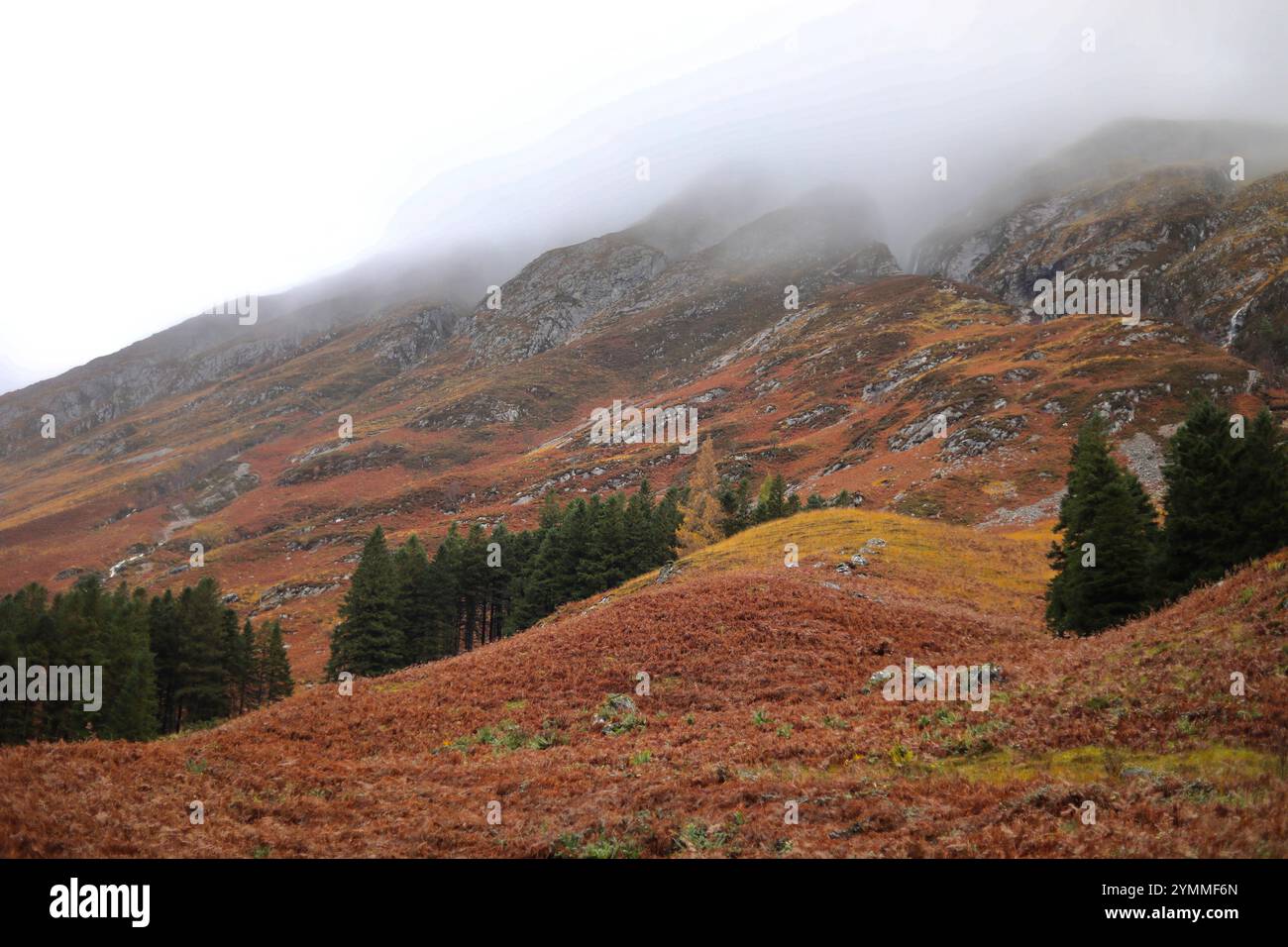 Scottish landscape in Glencoe, United Kingdom. The valley was one of ...