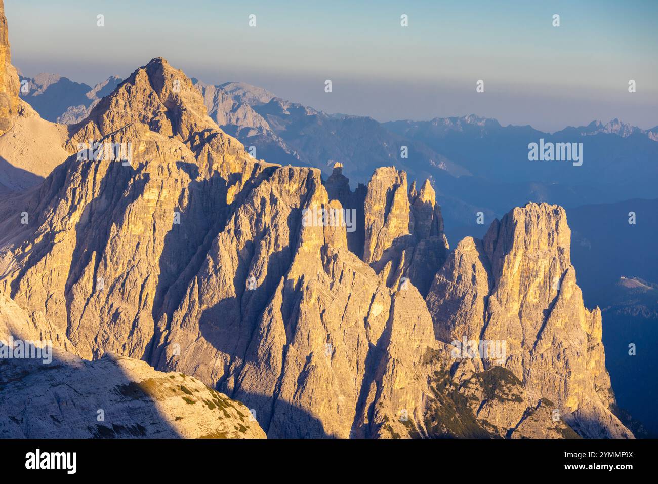 Sunset in the mountains. Red and orange burning sky horizon behind the ...