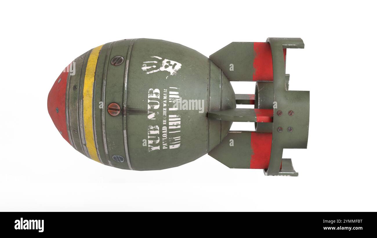 mini nuclear bomb with white background Stock Photo - Alamy