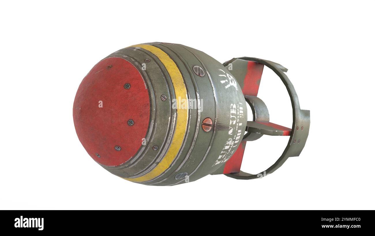 mini nuclear bomb with white background Stock Photo - Alamy