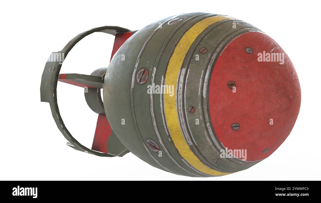 mini nuclear bomb with white background Stock Photo - Alamy