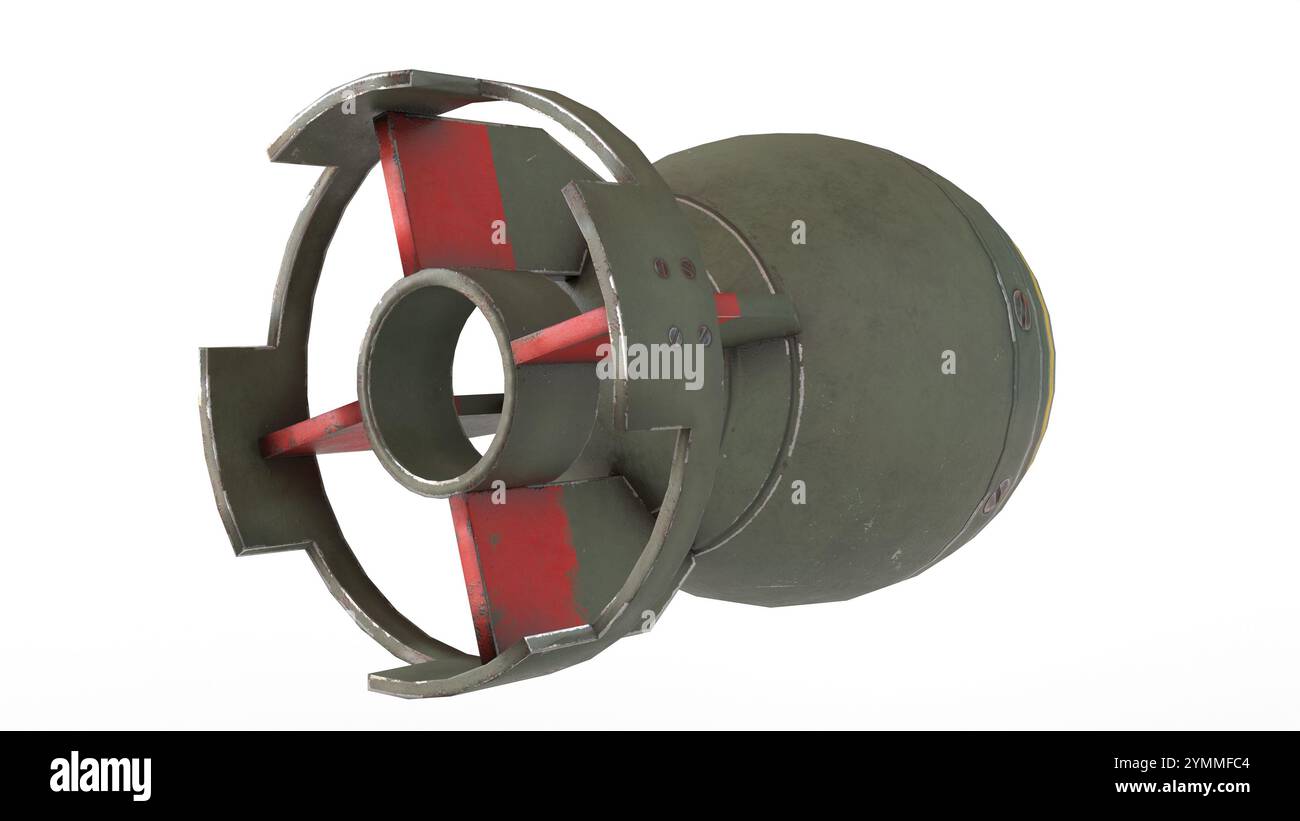 mini nuclear bomb with white background Stock Photo - Alamy