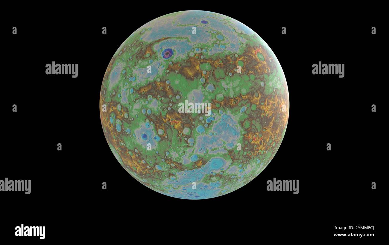 Mercury global digital elevation map hi-res stock photography and ...