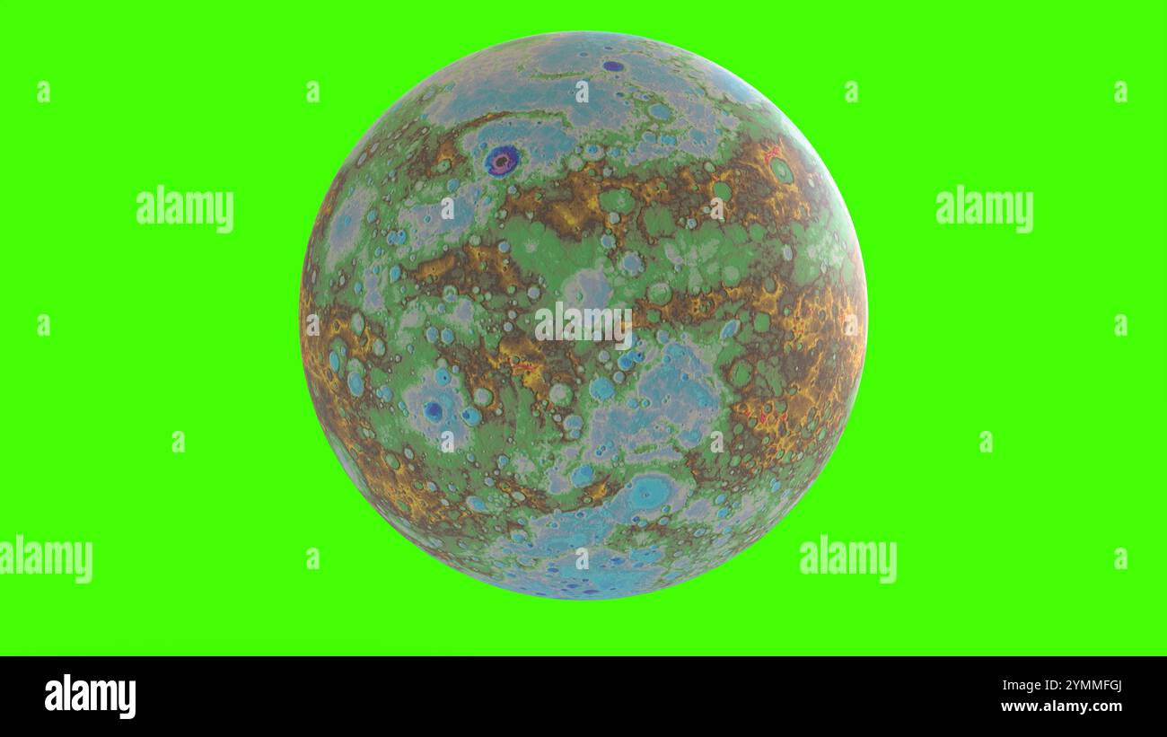 mercury with global digital elevation map Stock Photo - Alamy