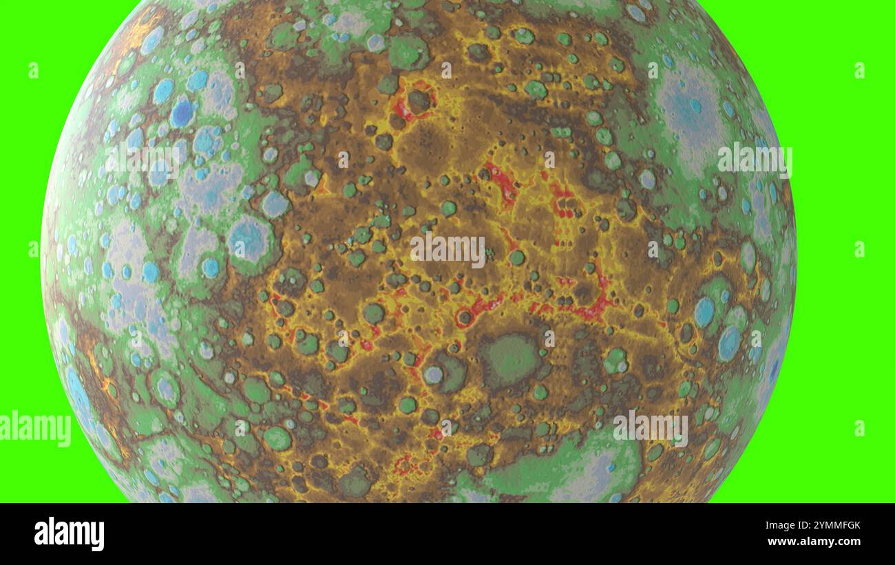 mercury with global digital elevation map Stock Photo - Alamy