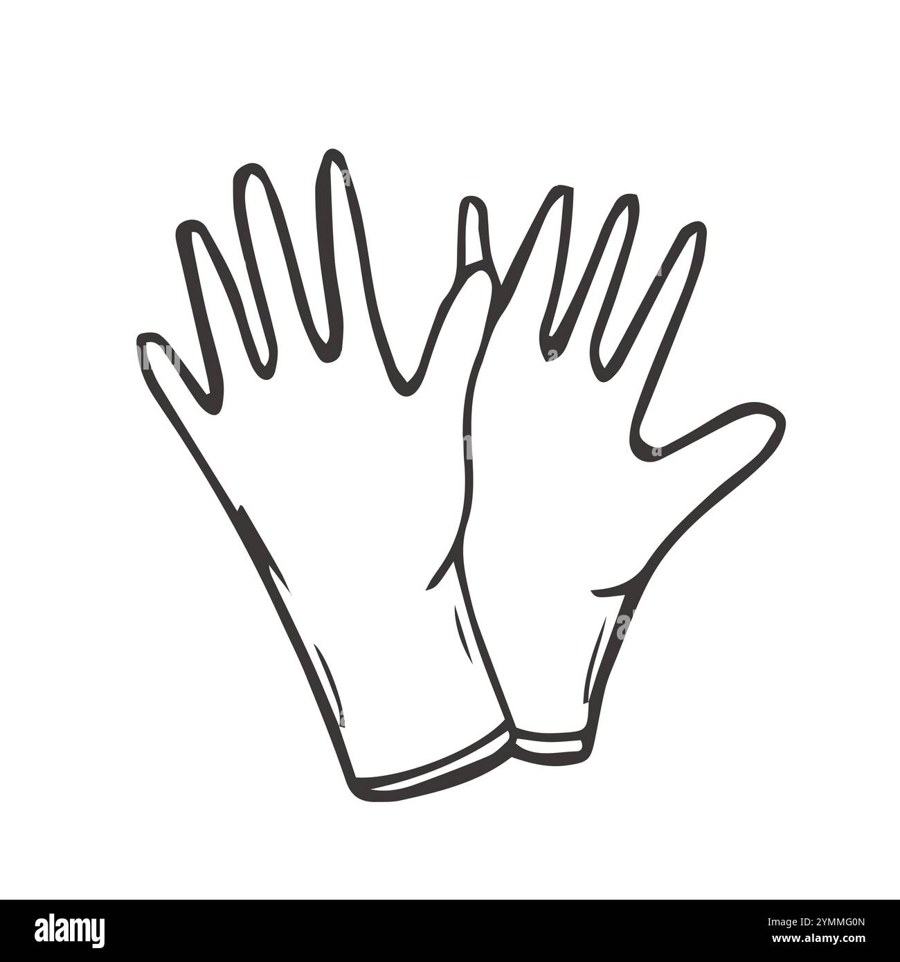 Latex surgical gloves.medical protective gloves isolated on a white background. vector ...