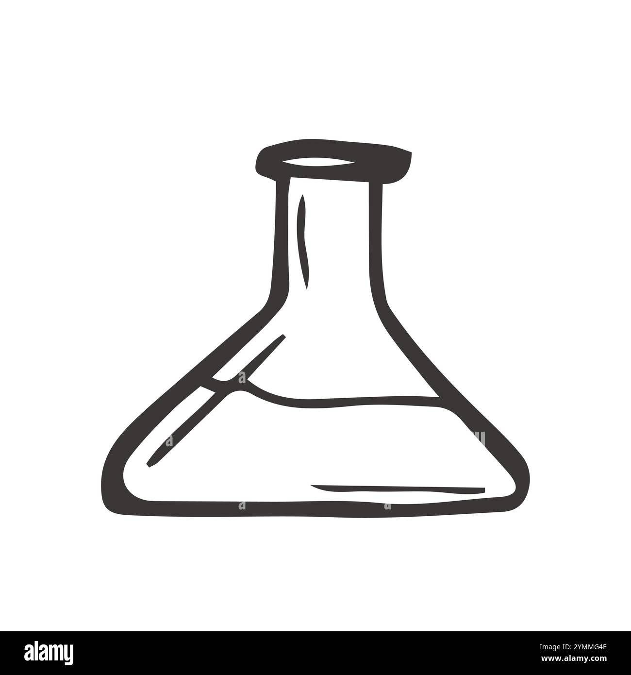 chemical flask icon. hand drawn doodle style. vector, minimalism ...