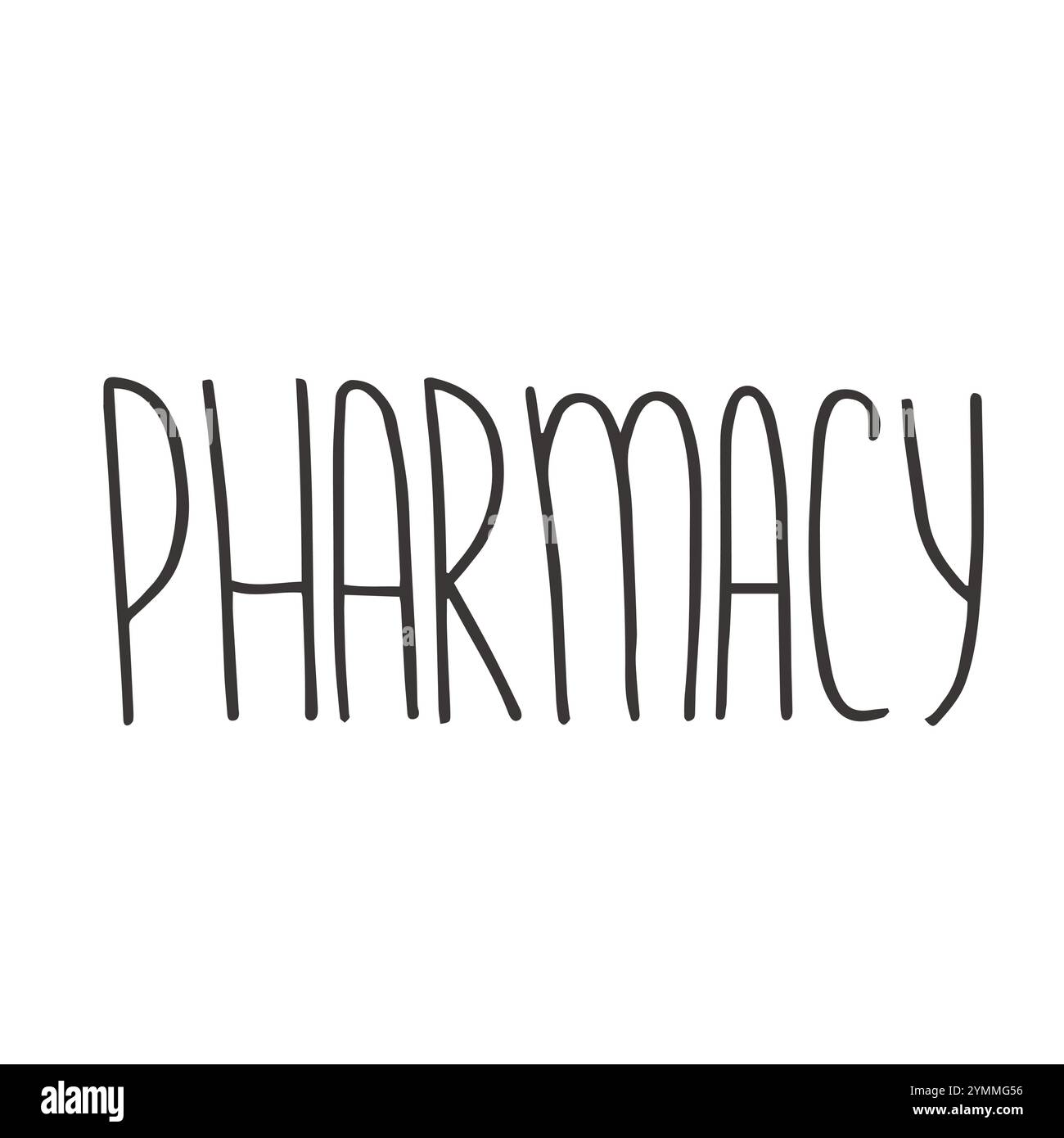 Hand drawn medical and pharmacy banner template with cartoon medical ...