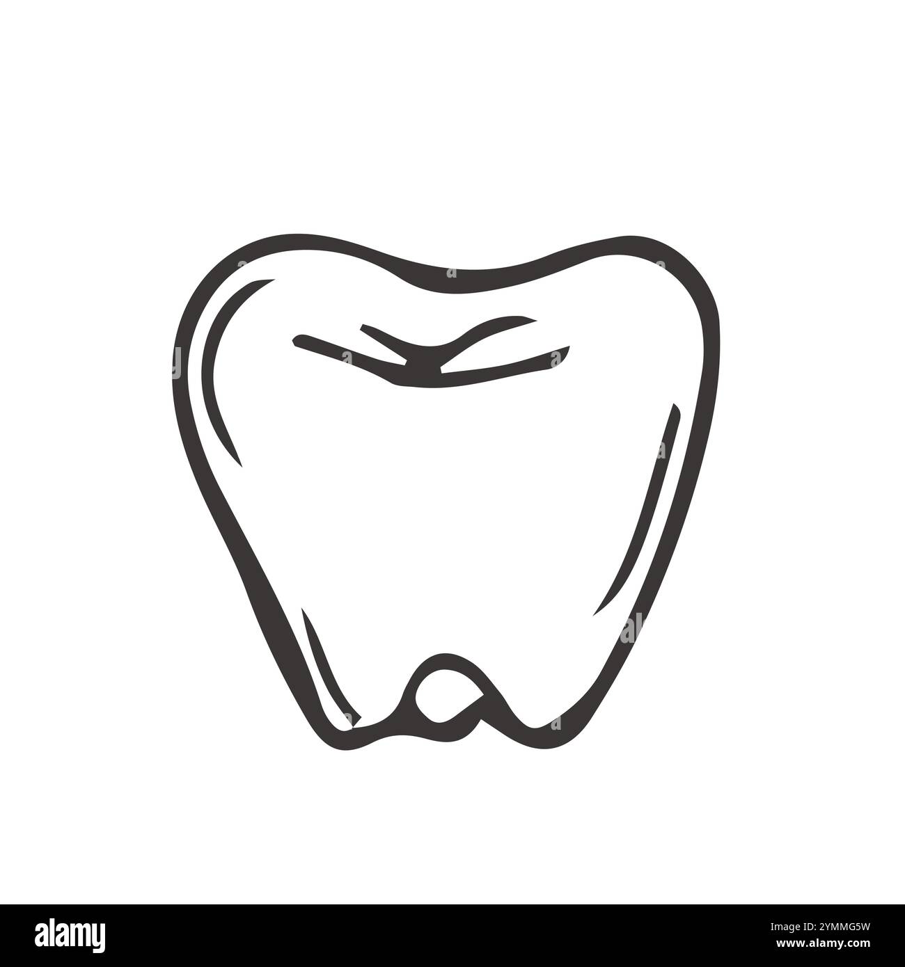 Tooth icon in flat Cut Out Stock Images & Pictures - Alamy