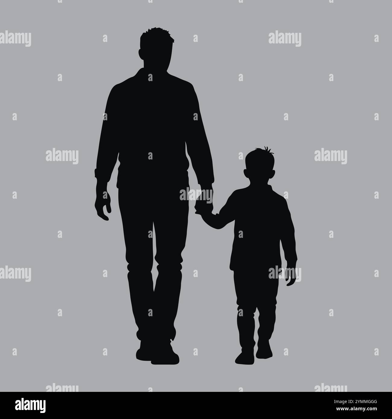 Father And Son Silhouette Fathers Day Parent Child Silhouette, Father