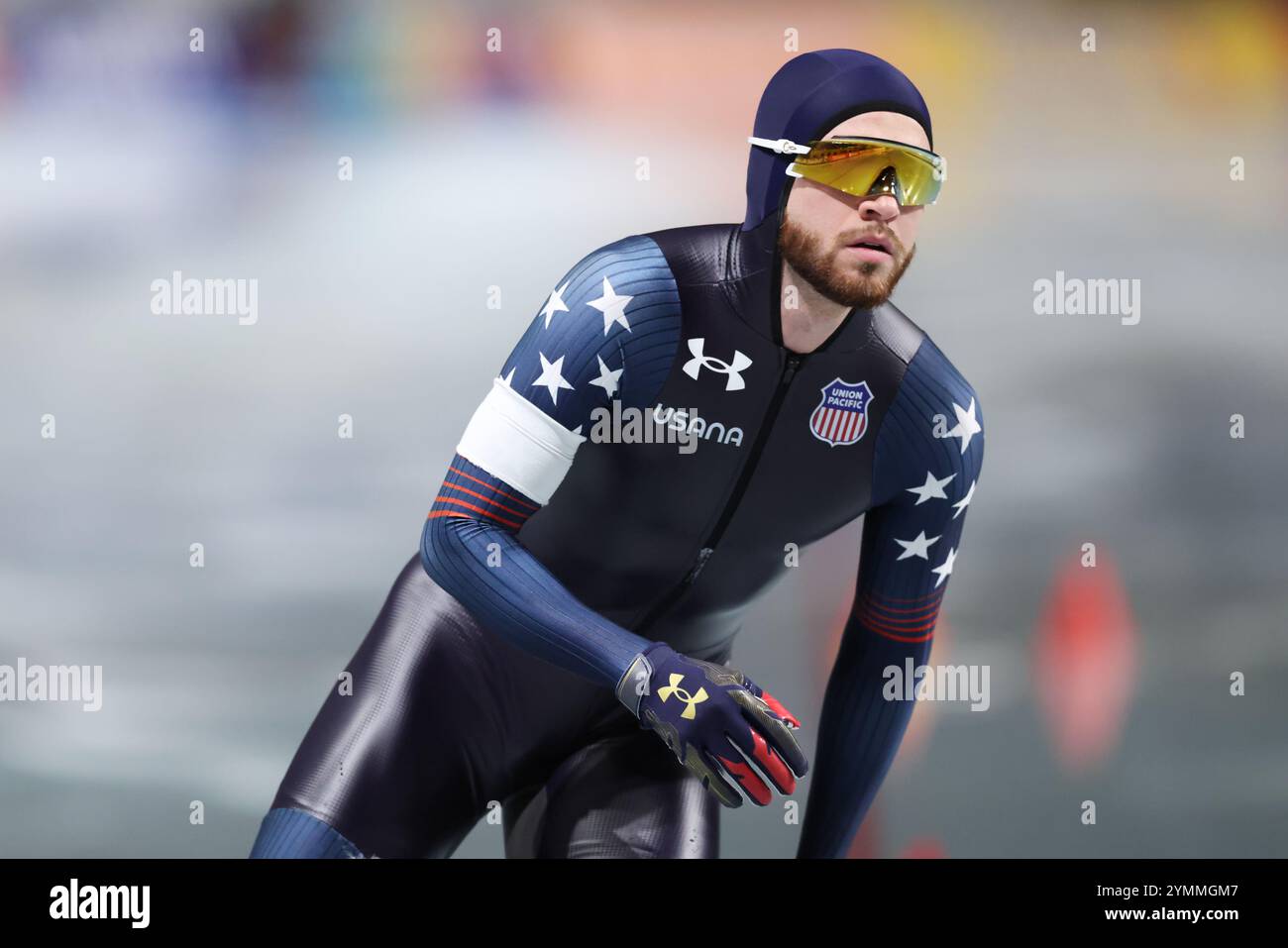 Nagano, Japan. 22nd Nov, 2024. Zach Stoppelmoor (USA) Speed Skating ...