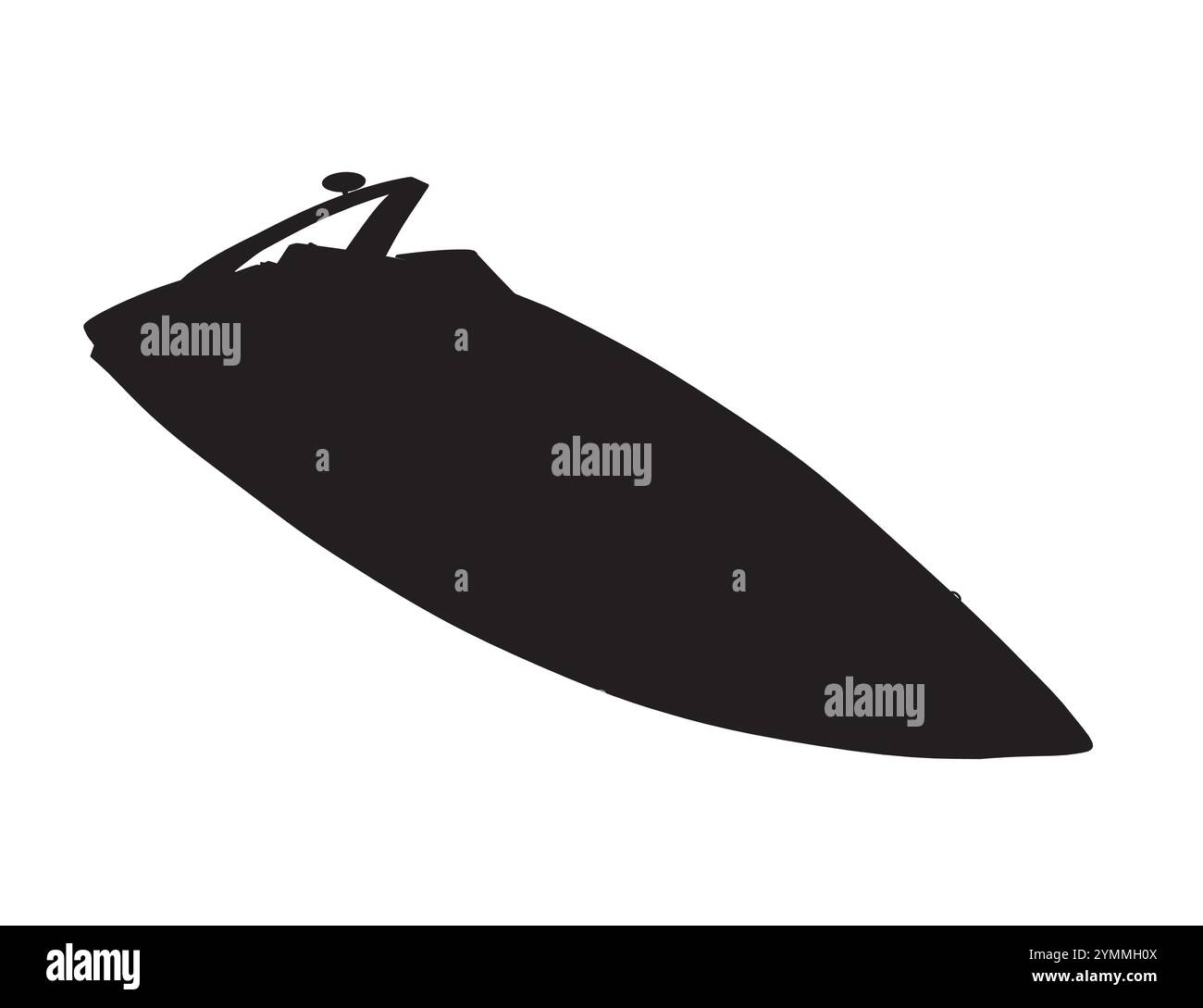Silhouette Speedboat isolated vector illustration. Luxury and expensive ...