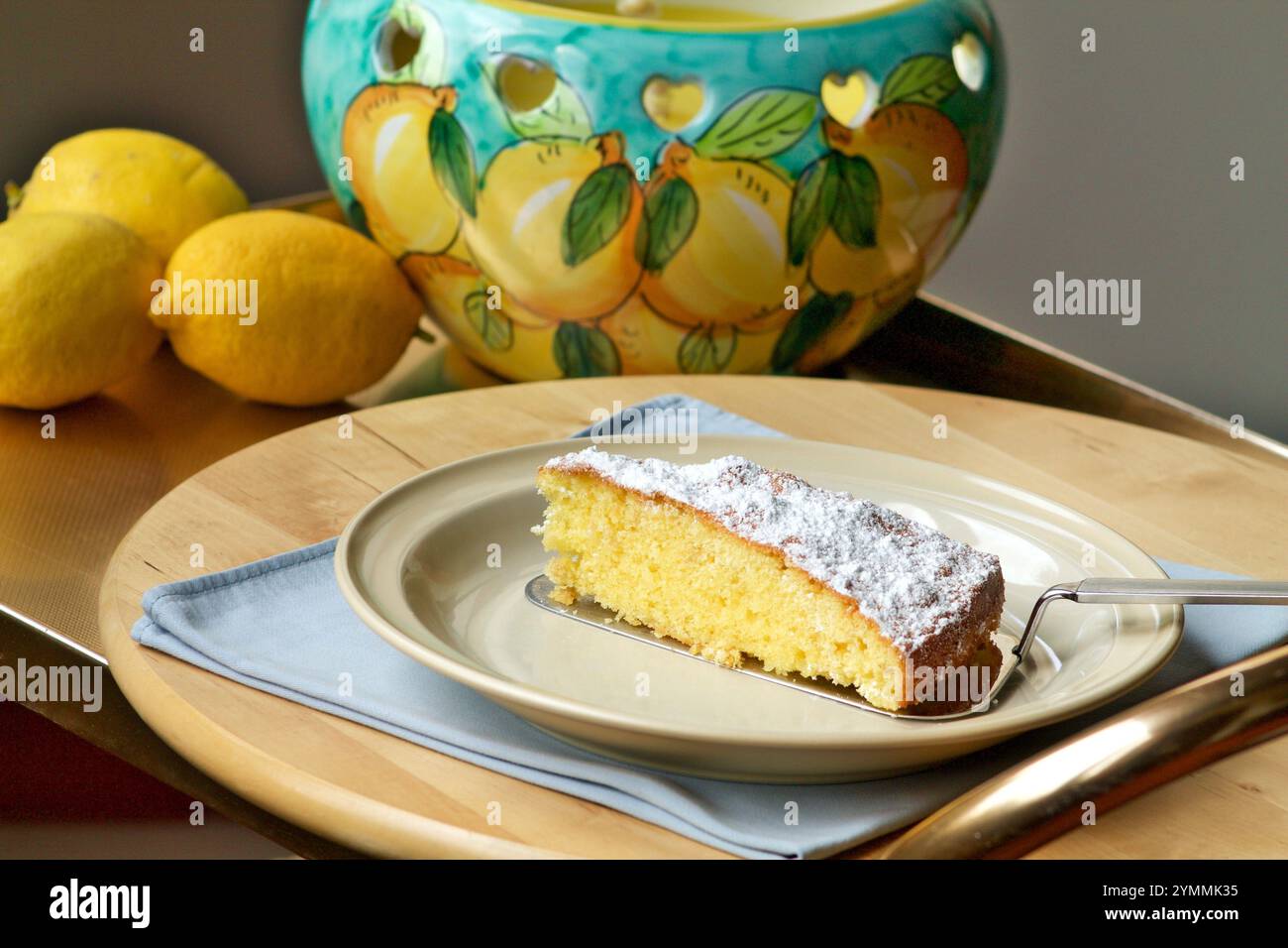 slice of lemon pie Caprese Stock Photo - Alamy