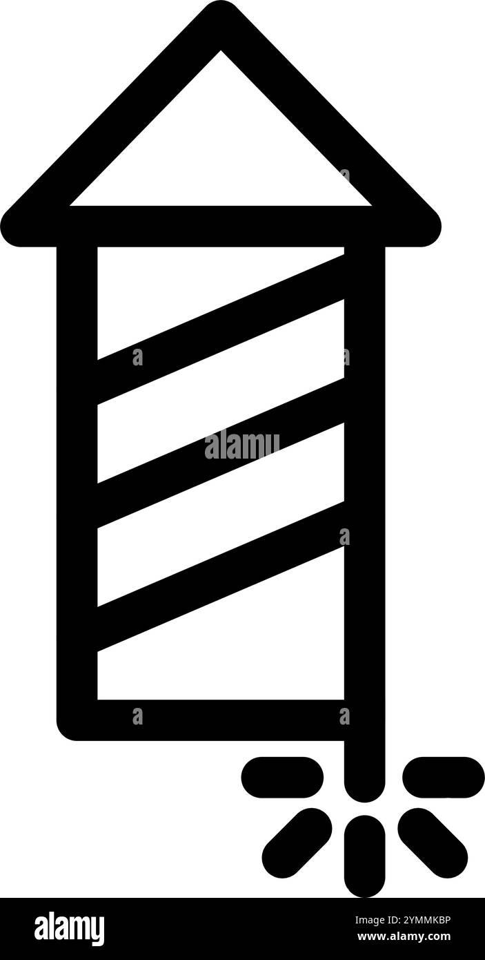 Rocket vector icon in Black and White Stock Photos & Images - Alamy