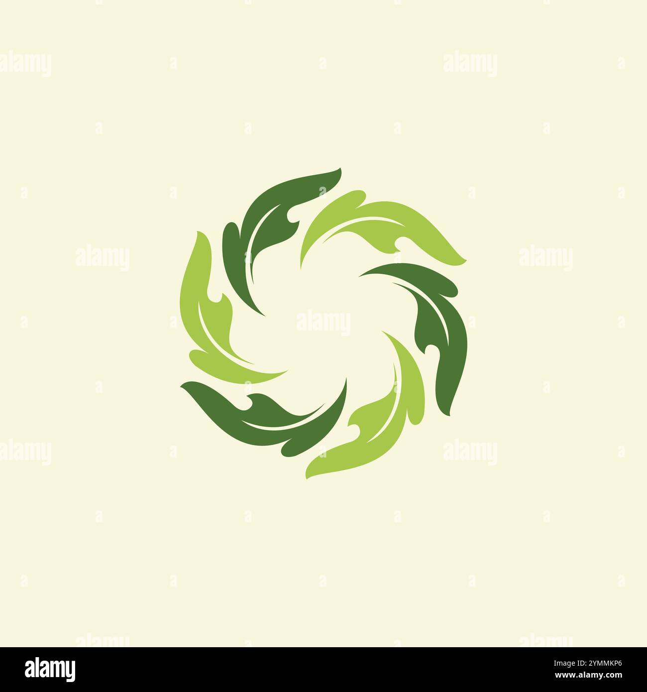 Circular Leaves Logo Design. Organic Symbol Icon Stock Vector Image ...