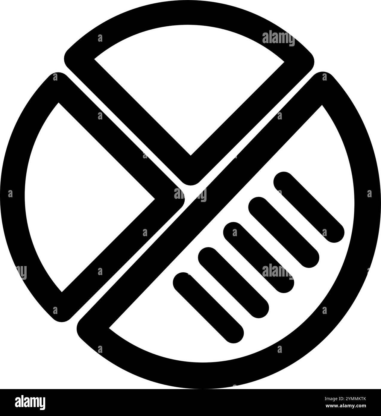 Statistical pie chart report icon symbol - pie chart Report which shows ...