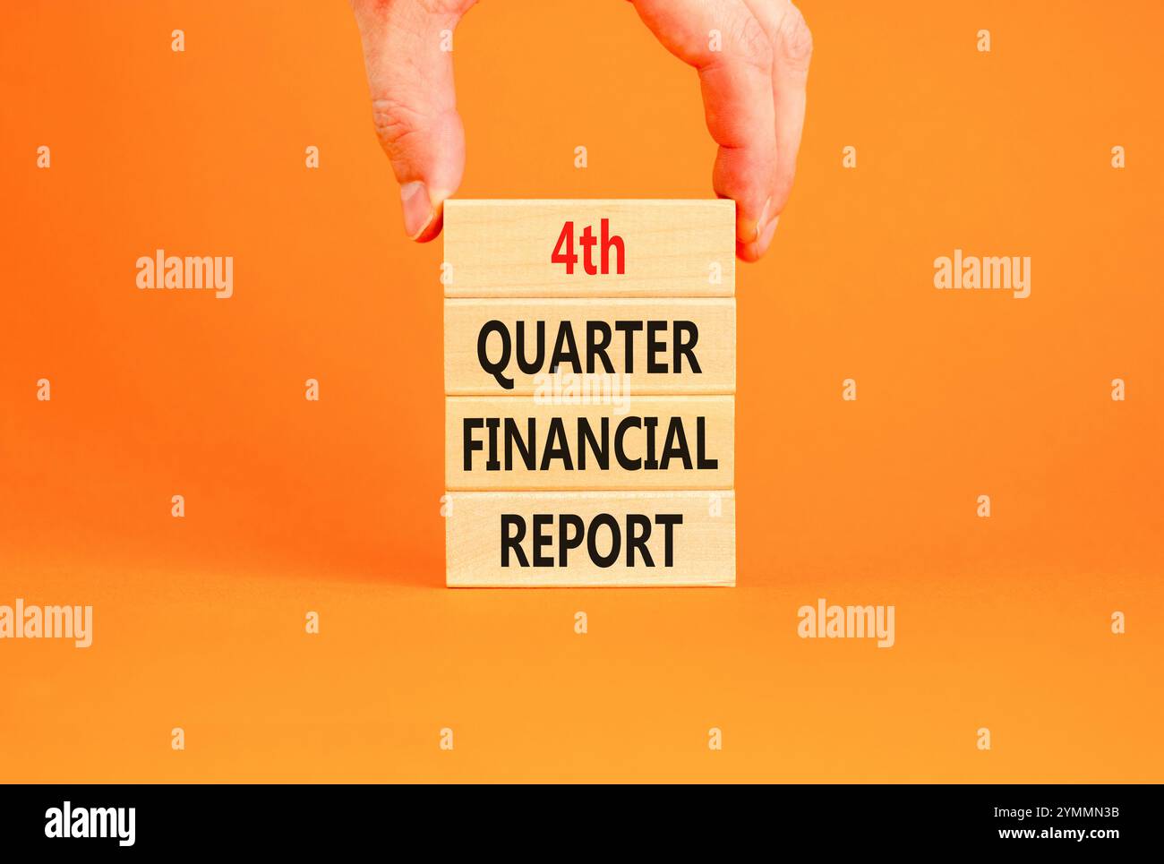 4th quarter financial report symbol. Concept words 4th quarter ...