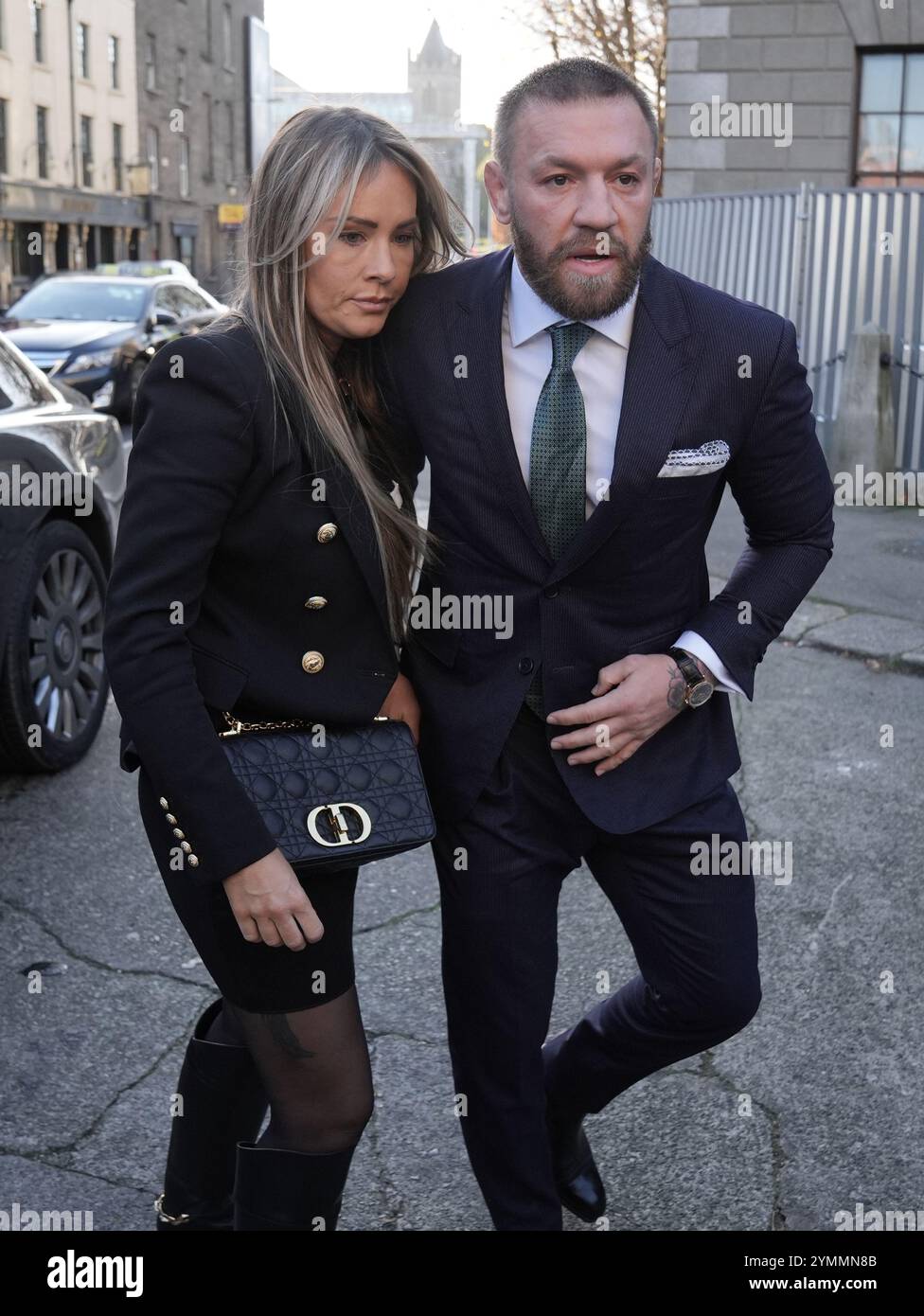 Mixed martial arts fighter Conor McGregor and partner Dee Devlin ...