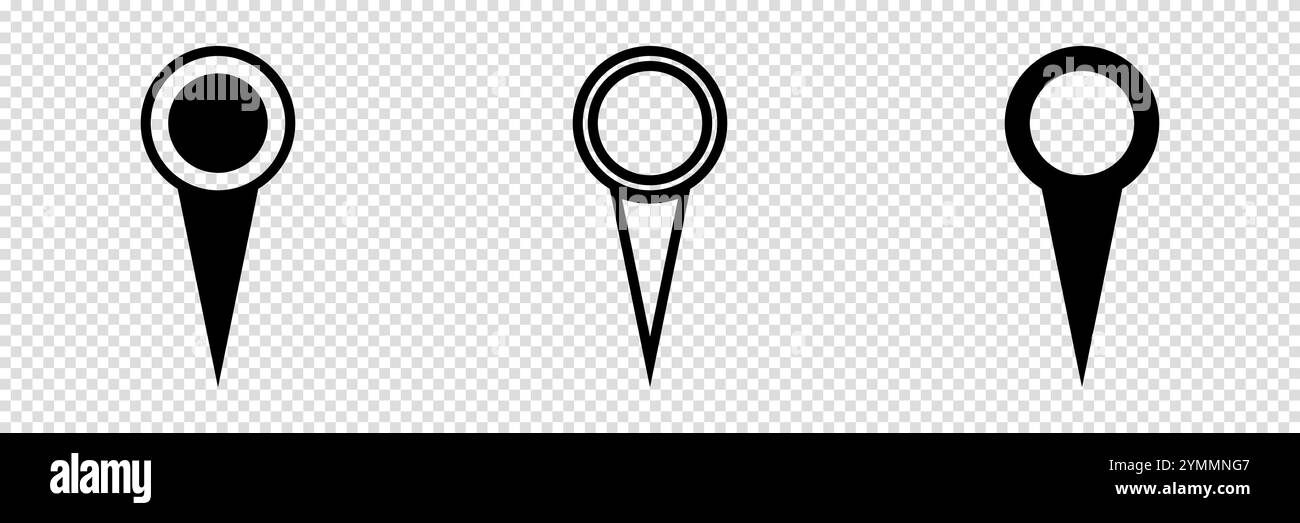 Set of Location pin icons. GPS marker. Vector illustration Stock Vector ...