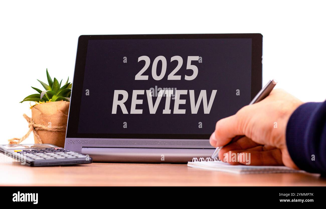 Planning 2025 review new year symbol. Concept words 2025 Review on ...