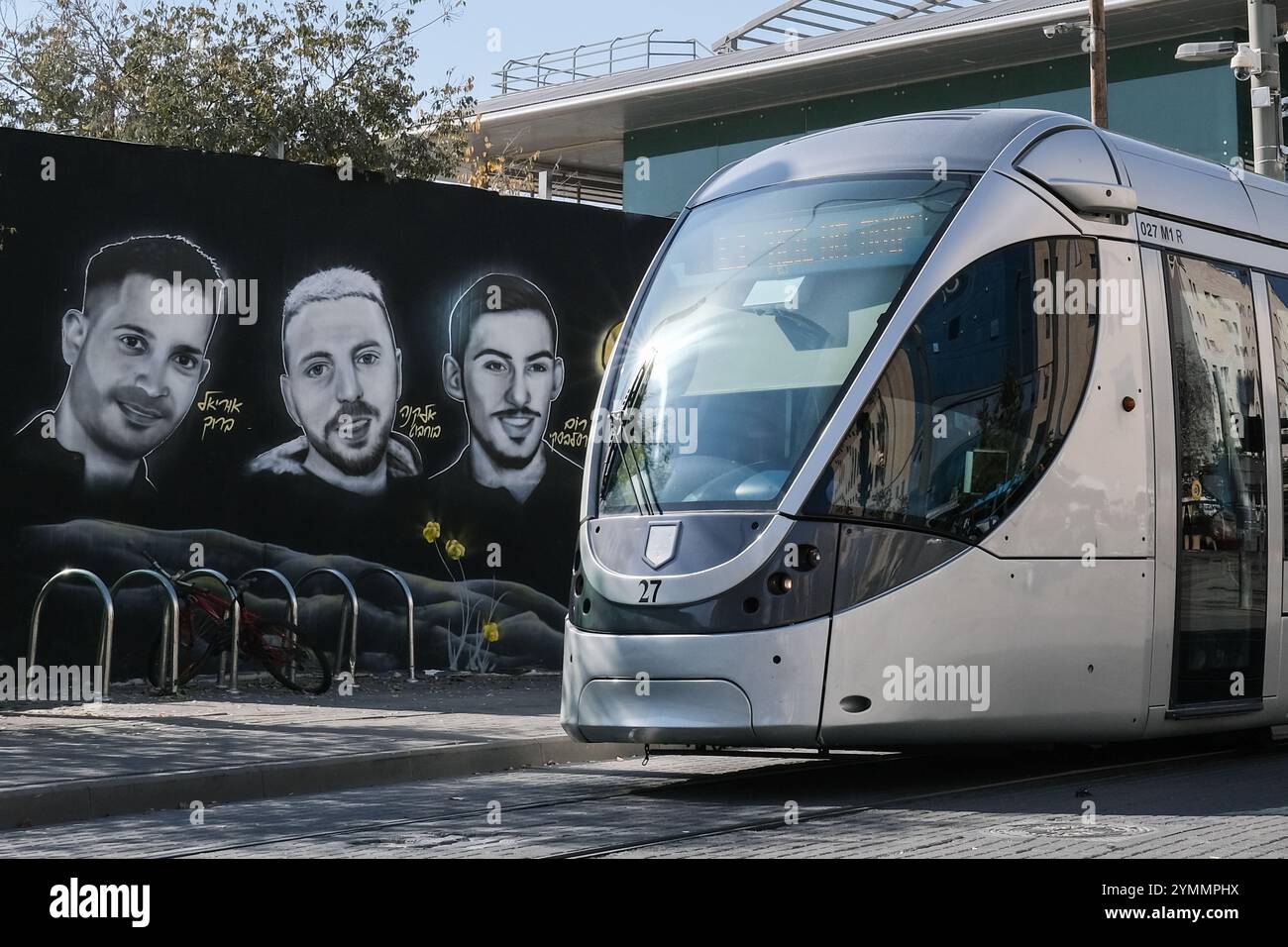 Jerusalem, Israel. 22nd November, 2024. A huge mural by Israeli artist ...
