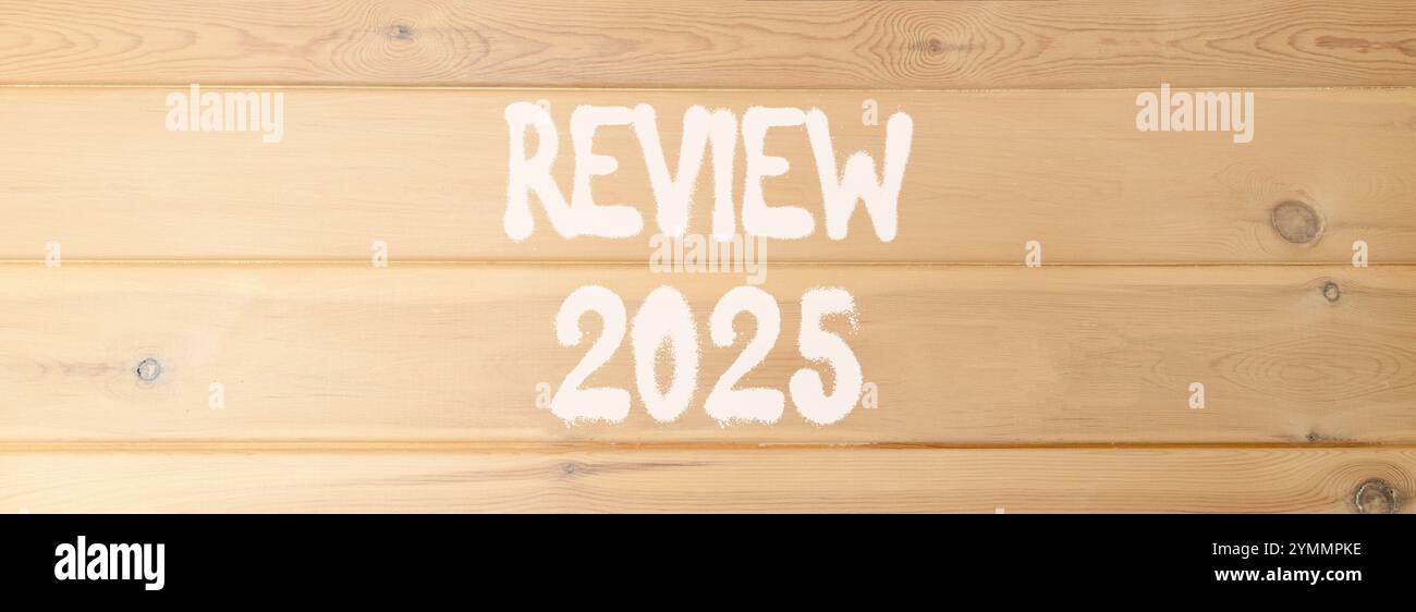 Planning review 2025 new year symbol. Concept words Review 2025 on ...