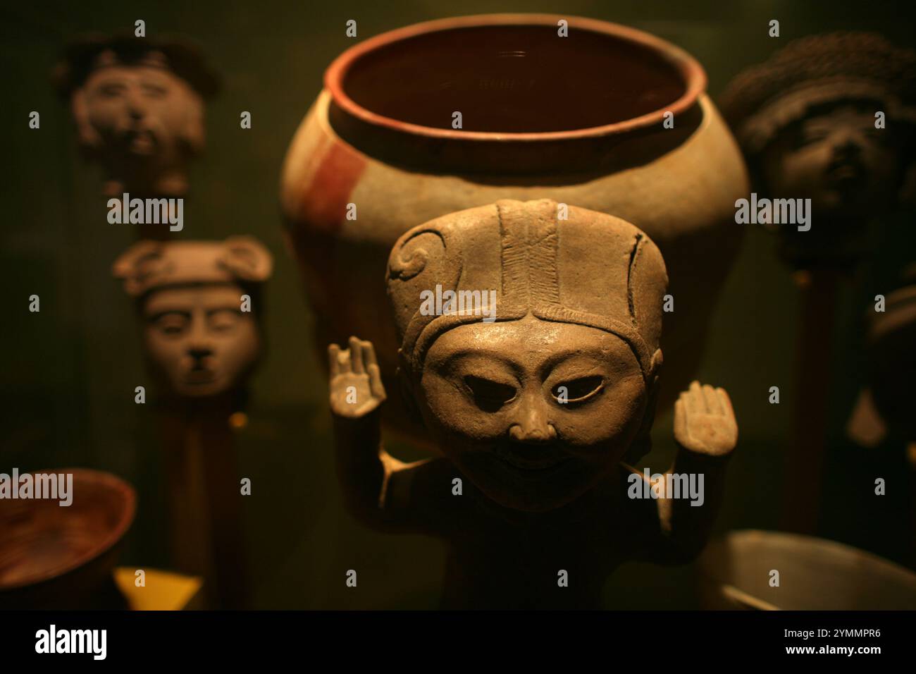 Mayan sculptures are exhibited at the Archaeology and History Museum in ...