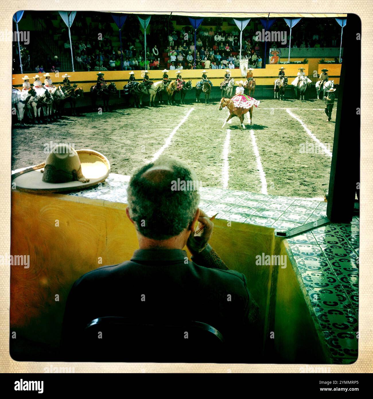 Day of the charro and escaramuza in mexico city hi-res stock ...