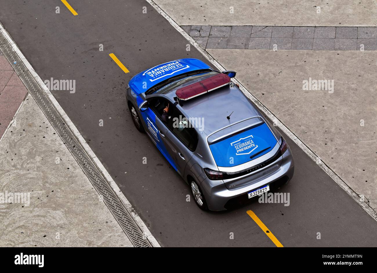 RIO DE JANEIRO, BRAZIL - November 17, 2024: Police car providing ...