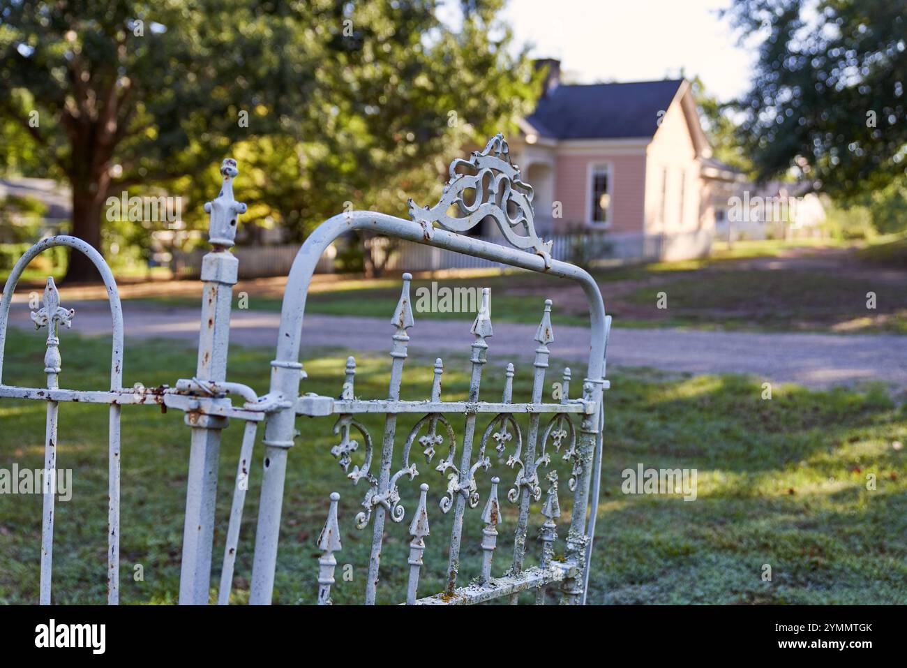 Antique classic Wrought iron gate Stock Photo - Alamy
