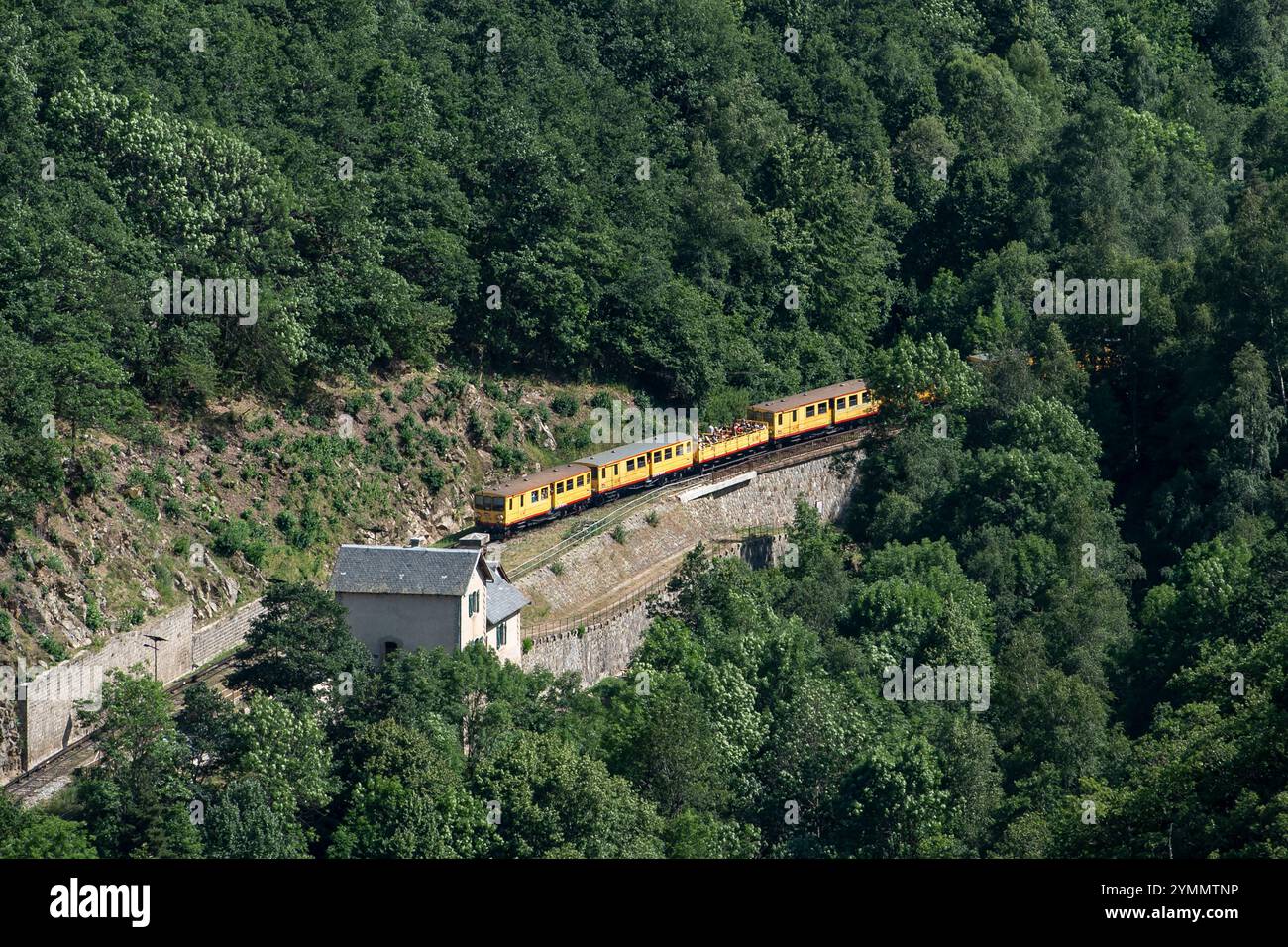 Planès (south of France): The Yelow Train *** Local Caption *** Stock ...