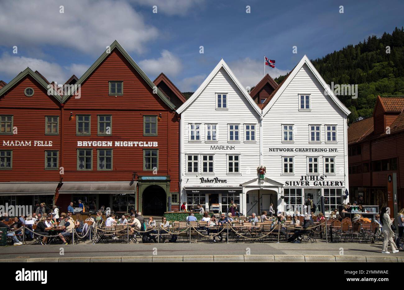 Bergen, café, alley, coffee, Norge, Norway, city, street, street coffee ...
