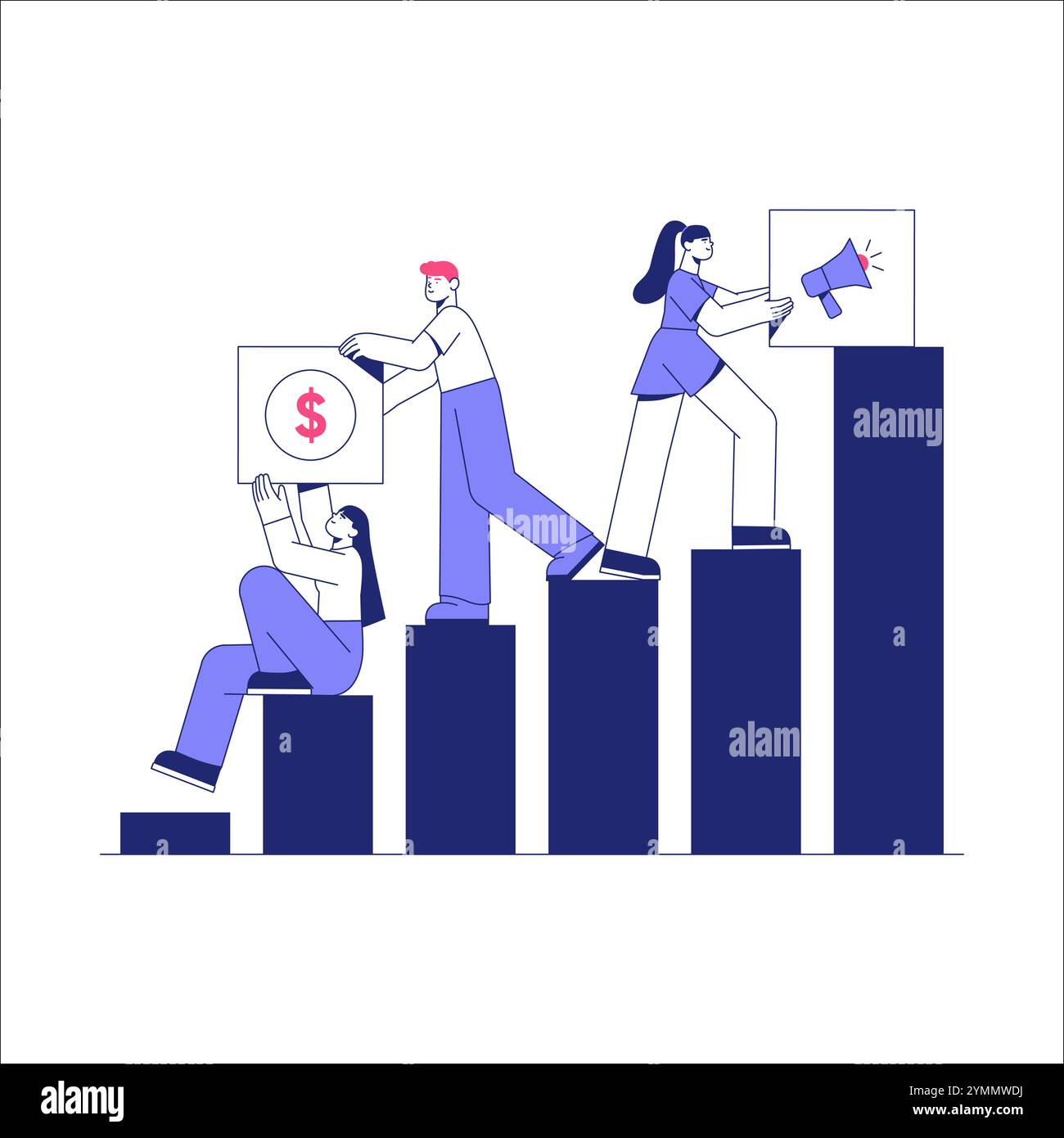 Data distribution presentation meeting Stock Vector Images - Alamy