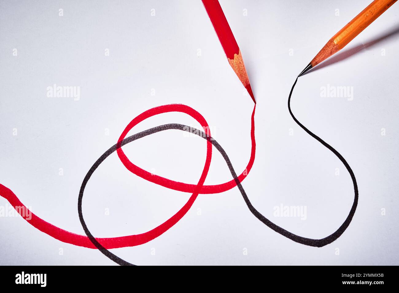 Pencil drawing swirling line hi-res stock photography and images - Alamy