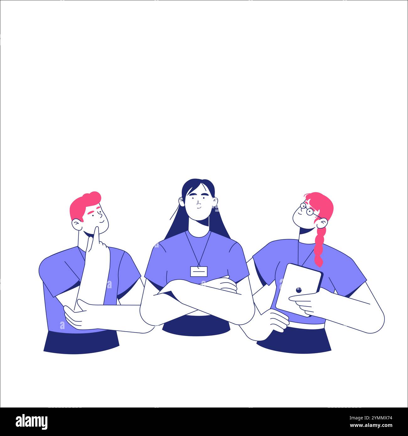 Team Of Professionals In Flat Vector Illustration Symbolizing Collaboration, Brainstorming, And ...