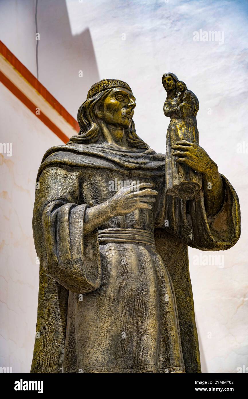 Bronze statue of saint stephen, the first christian martyr, holding a ...