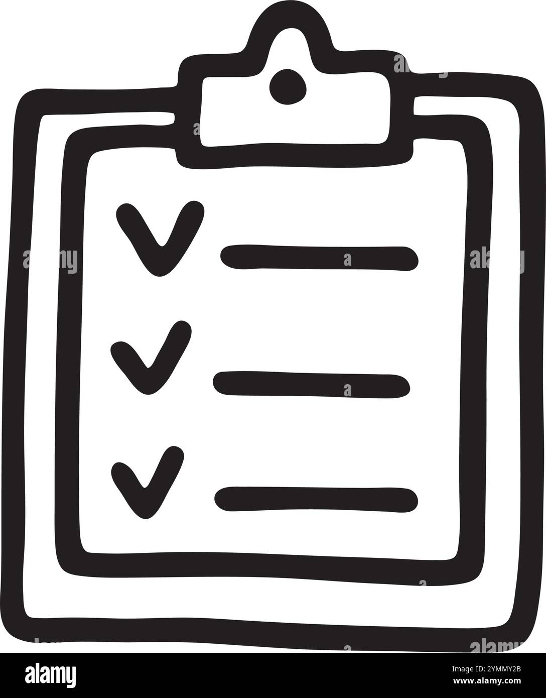 Doodle Clipboard icon. Infographic symbol. Line art style graphic ...