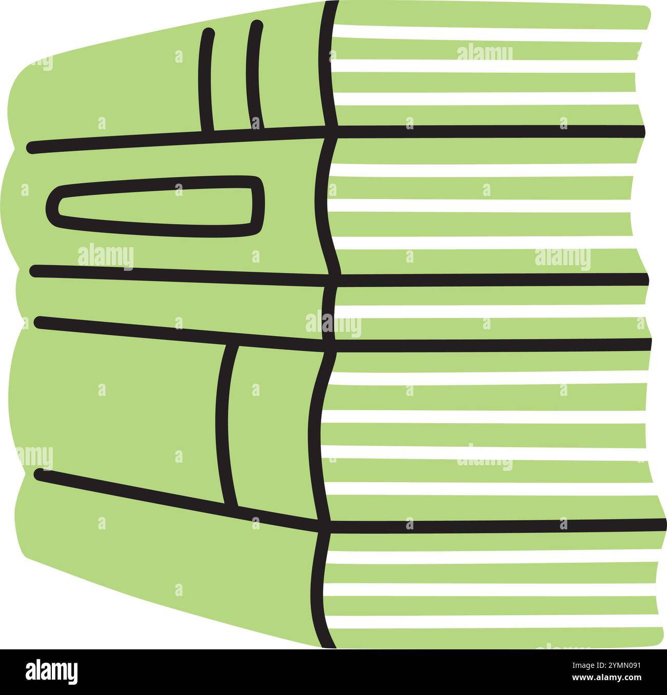 Doodle pile of books icon in minimalistic style. Knowledge symbol Stock ...