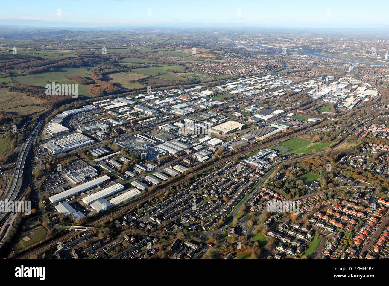 aerial view taken in 2024 of Team Valley Trading Estate, Gateshead ...