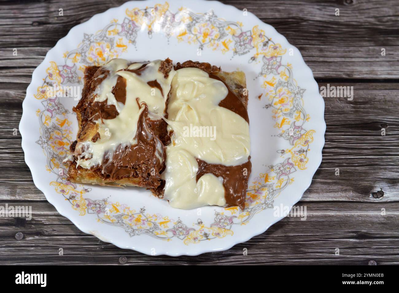 Crispy filo Phyllo dough thin unleavened dough used for making pastries ...
