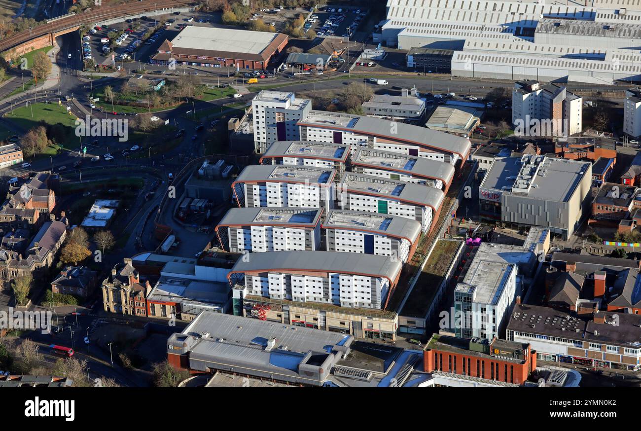 aerial view of the Trinty Square shopping centre in Gateshead, Tyne ...