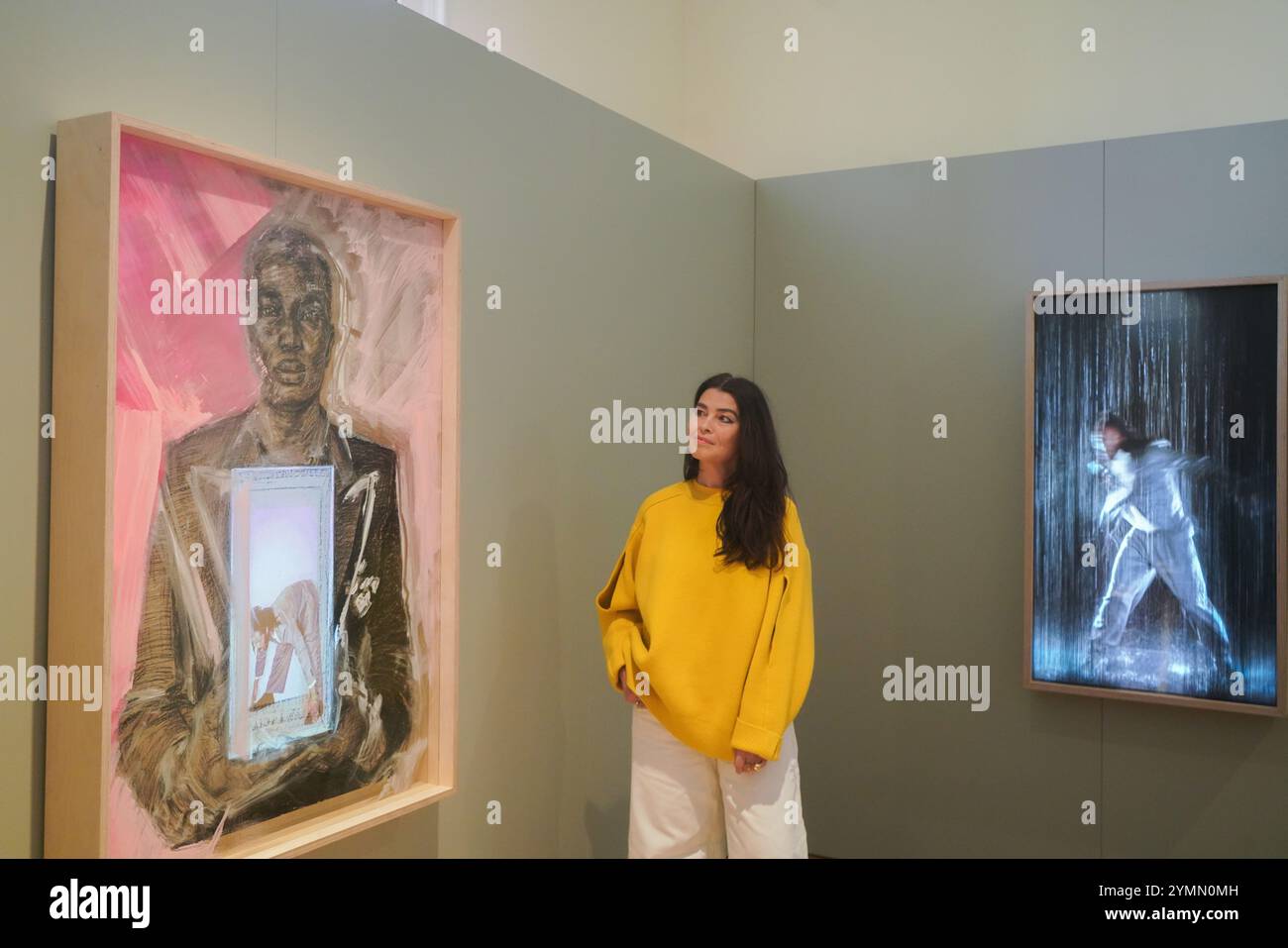 London, UK. 22 November 2024 Es Devlin with painted LED and projection ...