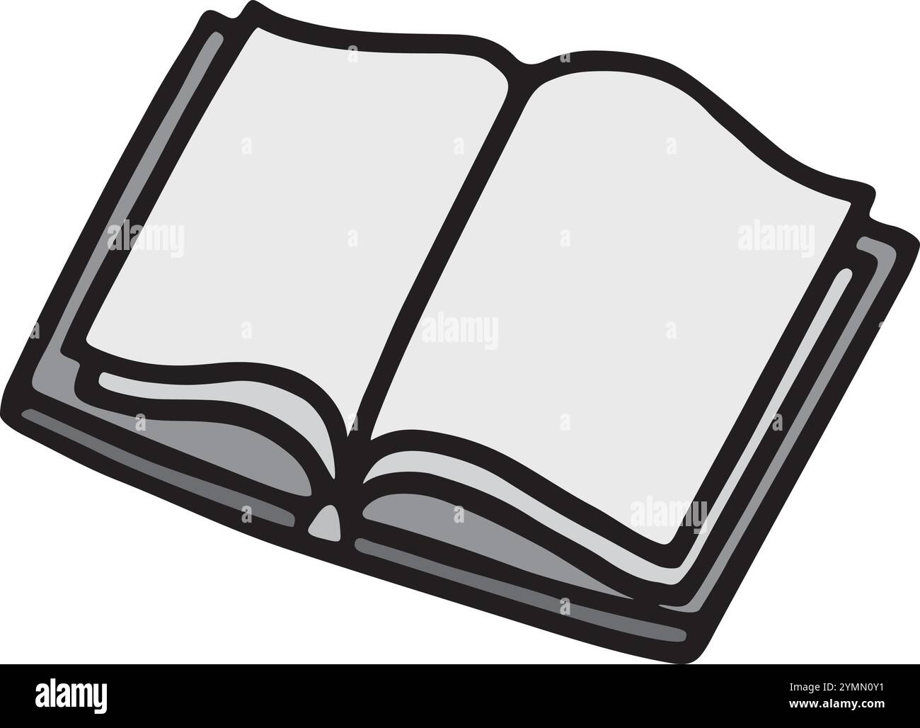 Doodle book icon freehand drawn with thin line in minimalistic style ...