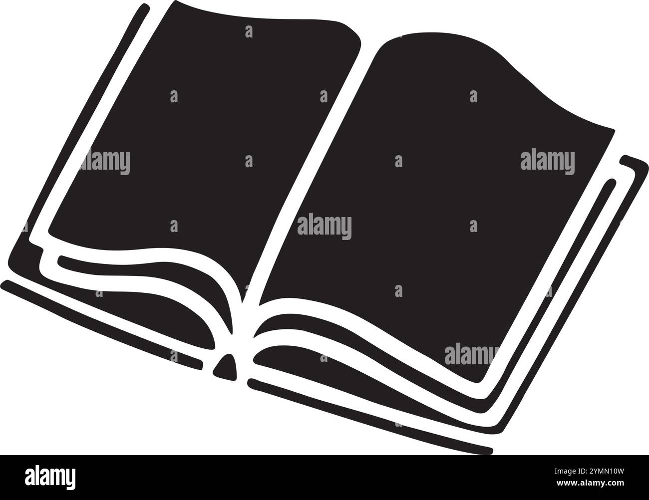 Doodle book icon freehand drawn with thin line in minimalistic style ...