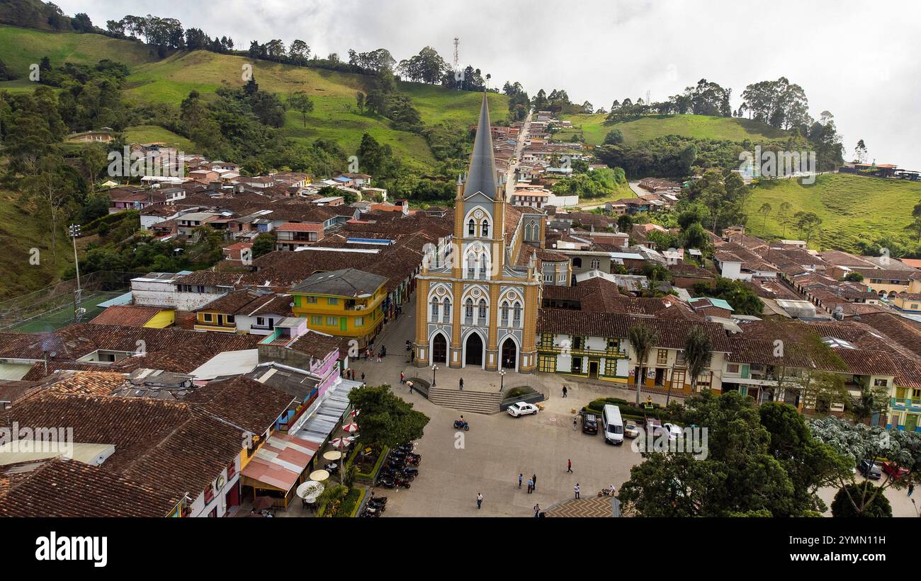 Caramanta, Antioquia - Colombia. October 27, 2024. Catholic church, The ...