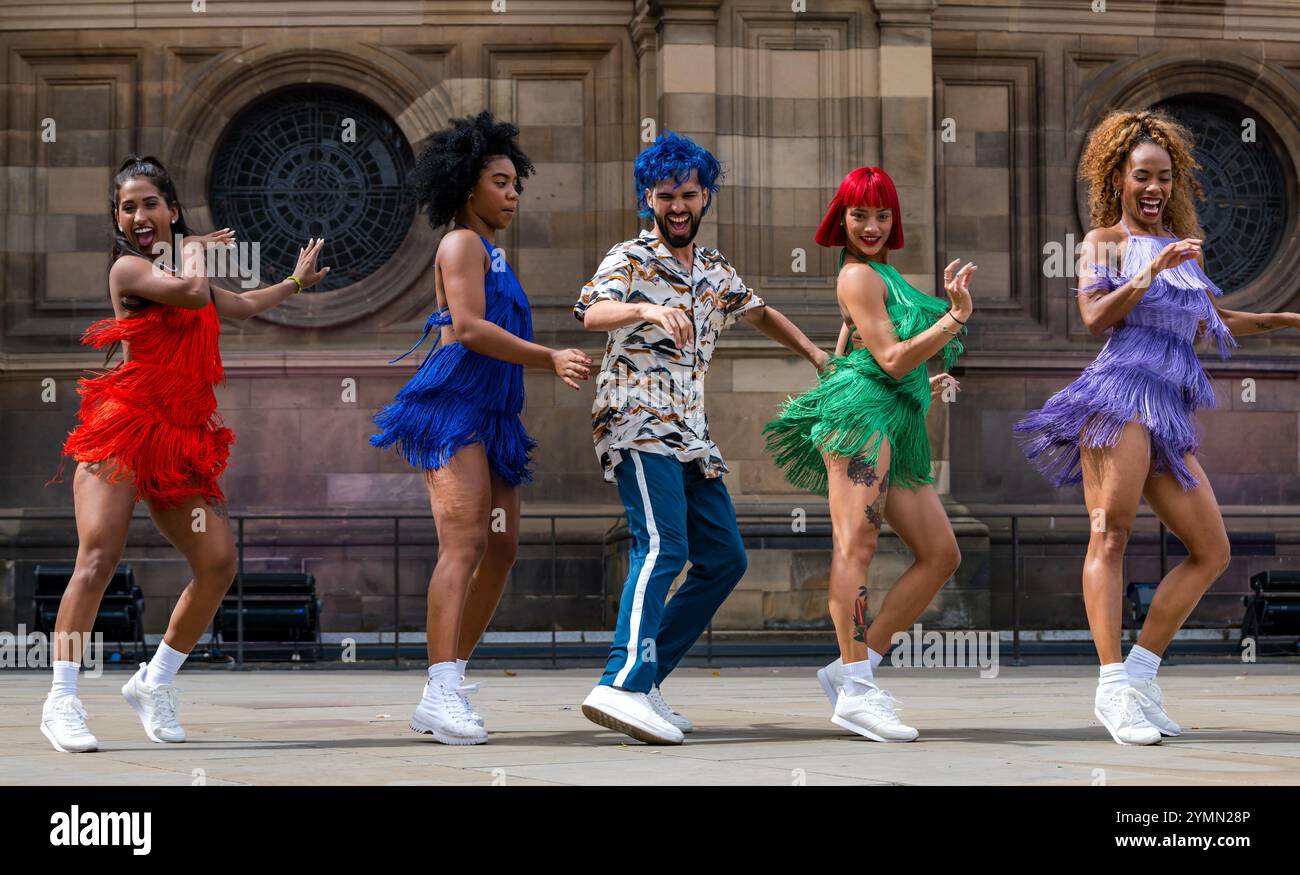 Havana Street Party: Colourful Cuban Dancers dance in front of McEwan ...