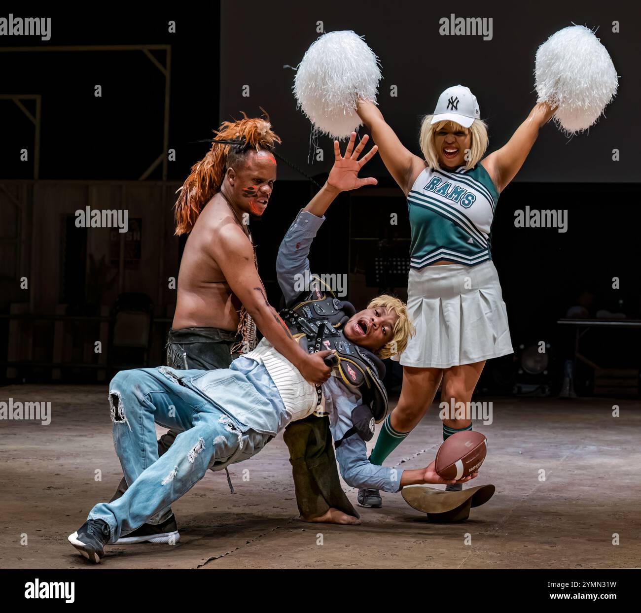 Actors portray Native Americans Indians in a Wild West American ...