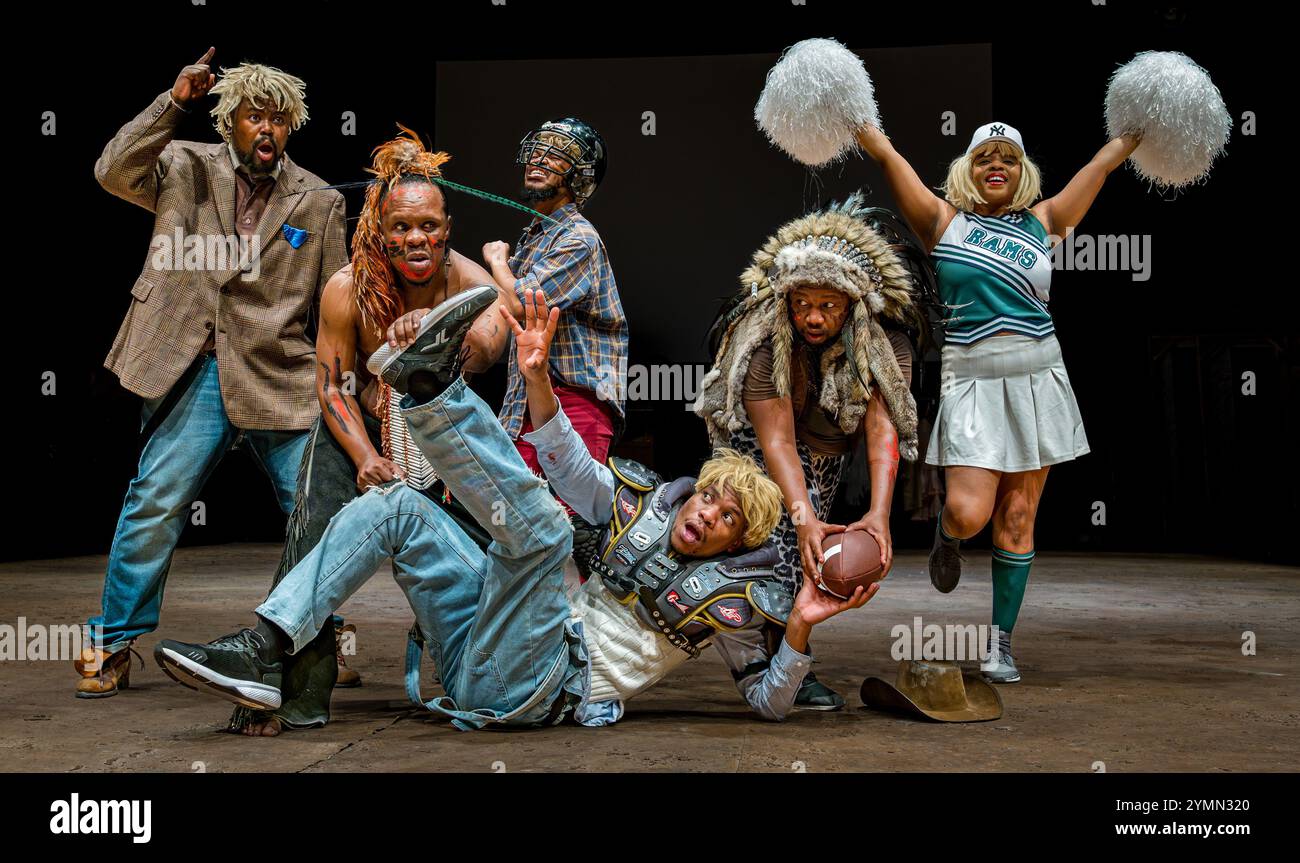 Actors portray Native Americans Indians in a Wild West American ...