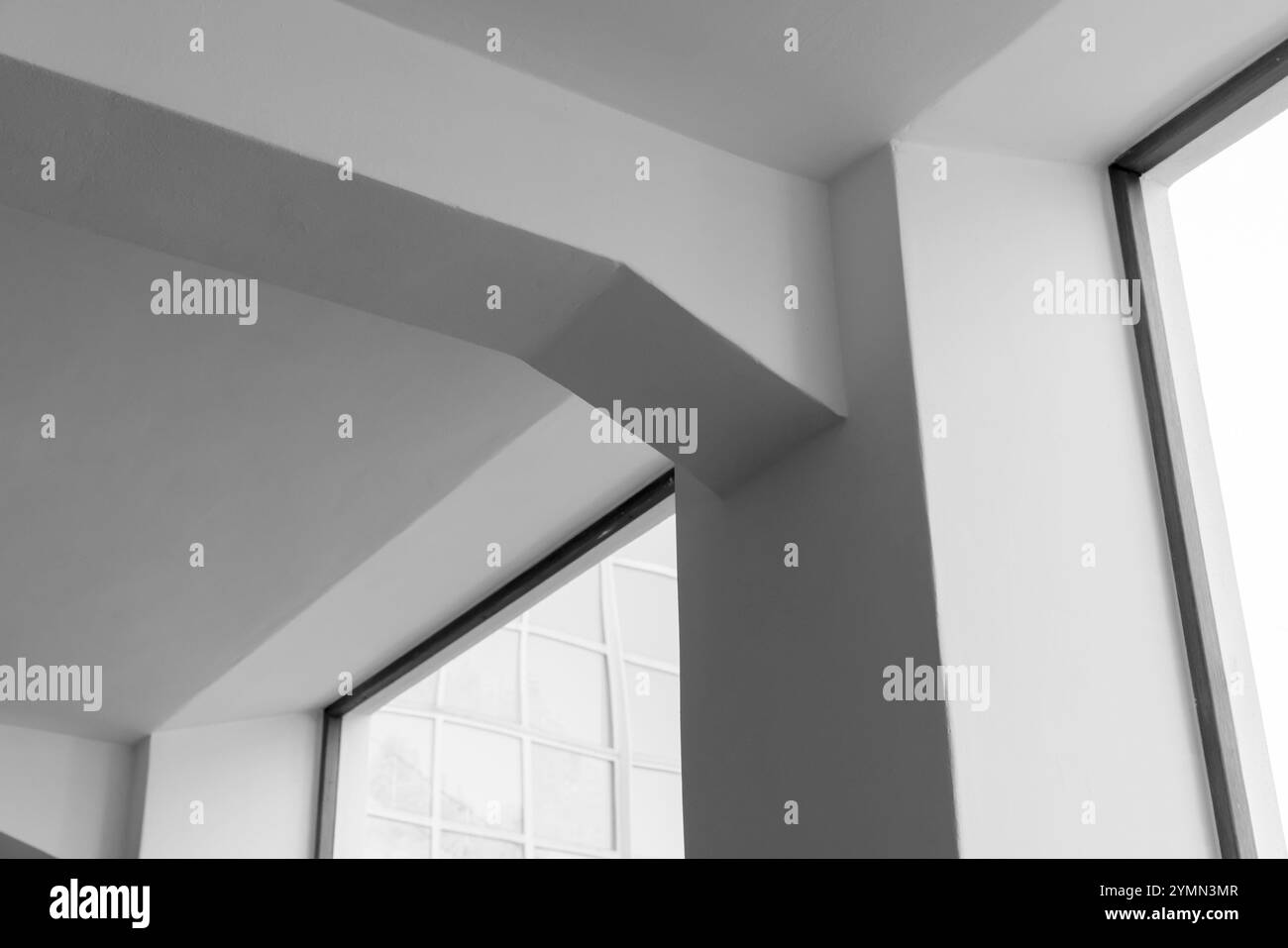 Abstract contemporary architecture background photo with white ceiling ...