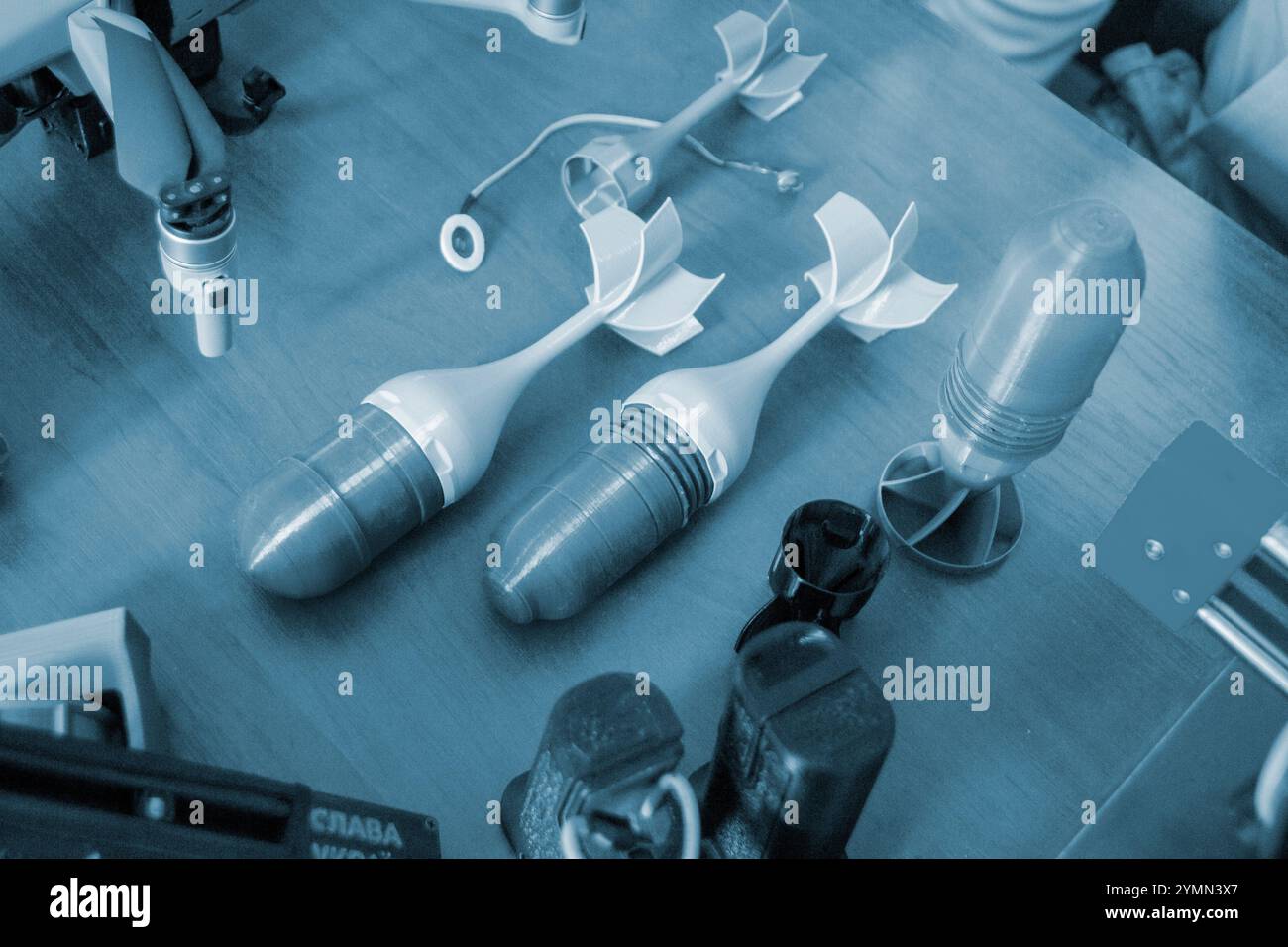 Prototype model of rocket bomb tip printed on 3D printer. Small models ...